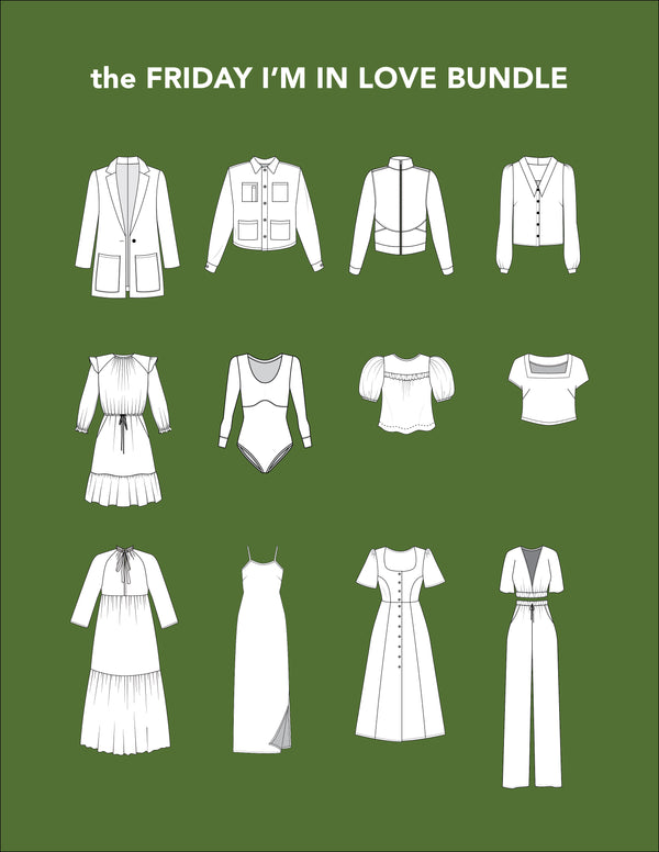 The 'Friday I'm in Love' Bundle - PDF Patterns – Friday Pattern Company